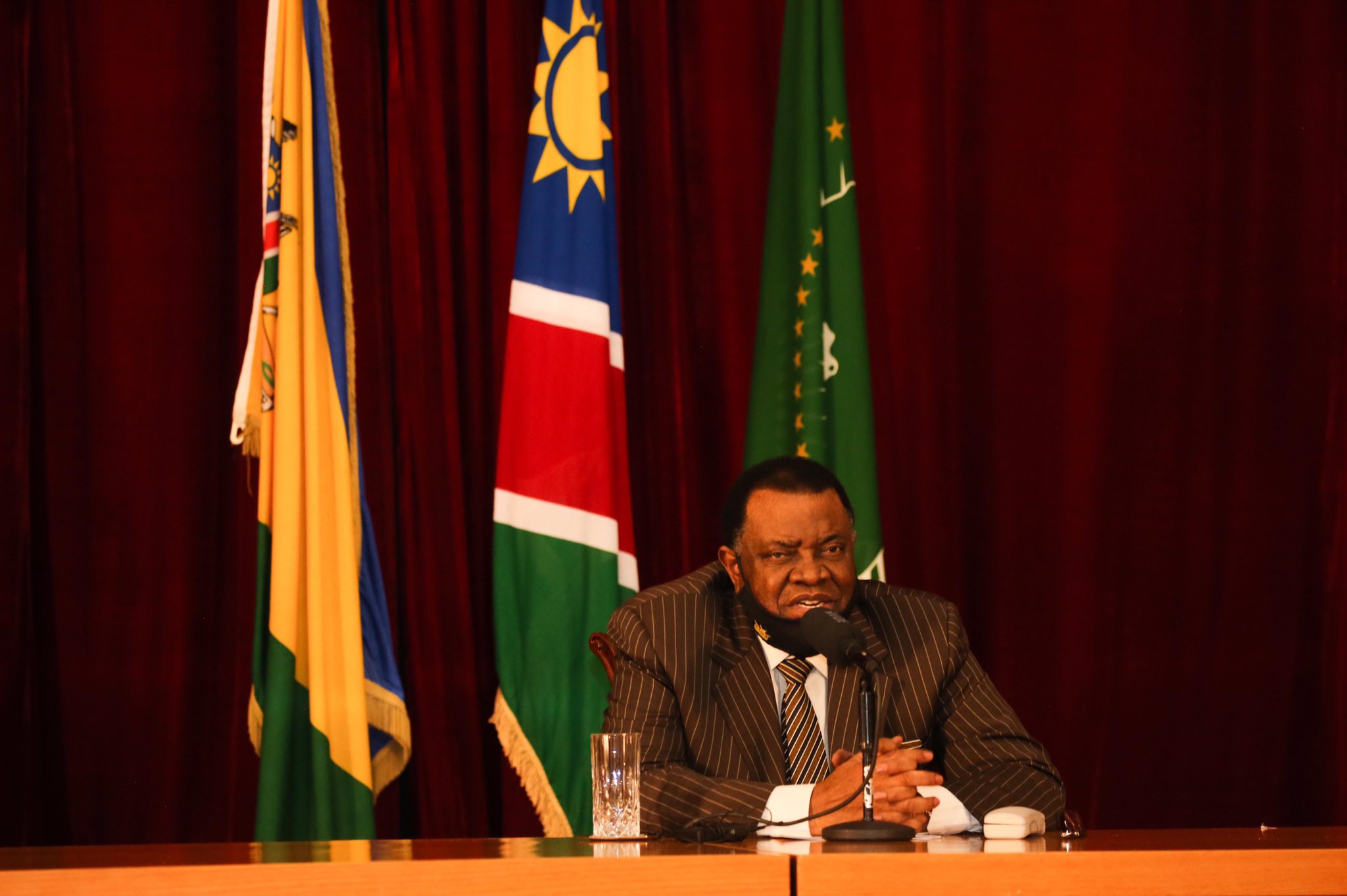 President Hage Geingob addressing the nation in regards to Erongo ...